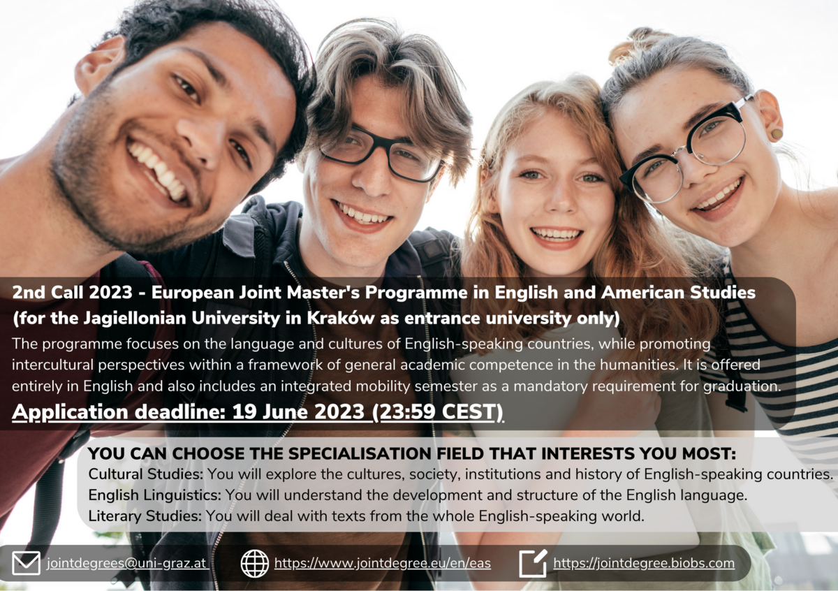 English and American Studies - Second call for applications 2023 ...