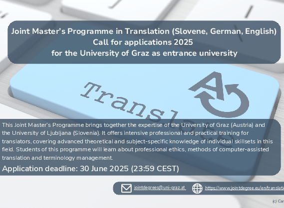 Call for applications 2025 - Translation (Slovene, German, English ...