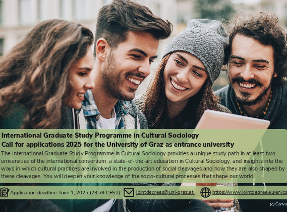 Call for applications 2025 - Cultural Sociology - Joint Programmes